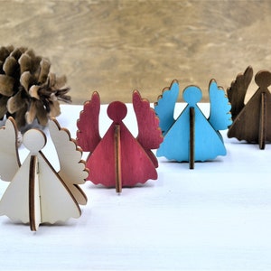 Wood Ornament Guardian Angel Christmas Tree Decor Holiday Decor ...