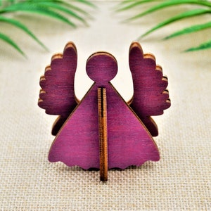 Wood Ornament Guardian Angel Christmas Tree Decor Holiday Decor ...
