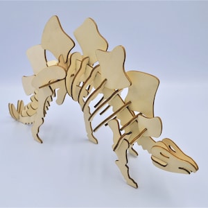 Stegosaurus Puzzle - DHL Express Delivery - Wooden Dinosaur 3D Puzzle ...