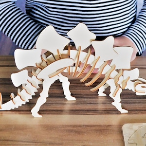 Stegosaurus Puzzle - DHL Express Delivery - Wooden Dinosaur 3D Puzzle ...