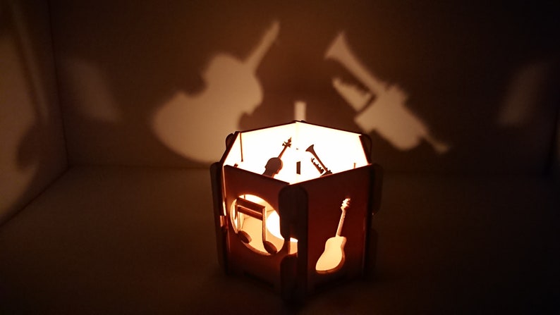 Personalized Music Candle Holder Music Gift Rustic Home Decor | Etsy