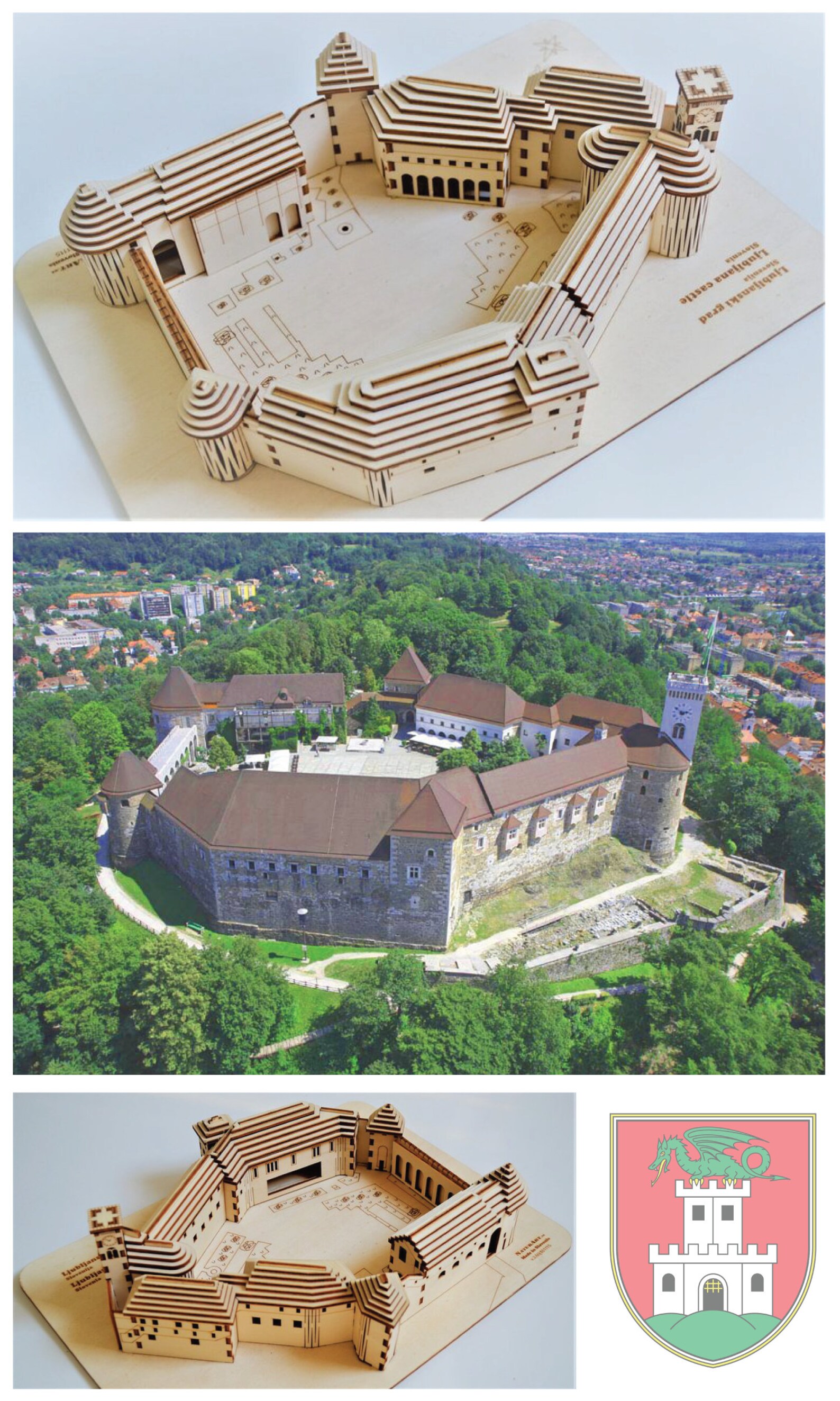 Castle Puzzle - DHL Express Delivery - Wooden 3D Puzzle - Ljubljana ...