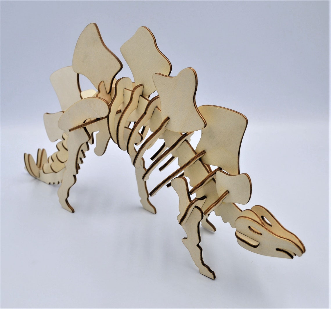 Stegosaurus Puzzle DHL Express Delivery Wooden Dinosaur 3D | Etsy