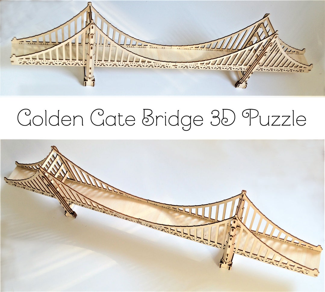 Golden Gate Puzzle - DHL Express Delivery - Wooden 3D Puzzle - Kids ...