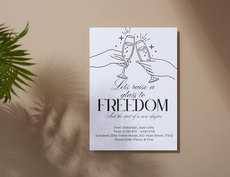 Editable Divorce Party Invitation | Instant Download | Funny 'finally ...