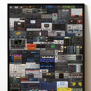 Synth Collection Rack Poster Instruments Electronic Music | Etsy