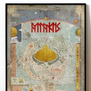 Atlantis Ancient Map Atlantis the Lost Empire Poster Ancient - Etsy