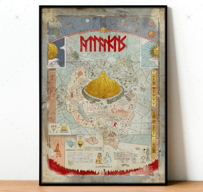 Atlantis Ancient Map Atlantis the Lost Empire Poster Ancient - Etsy
