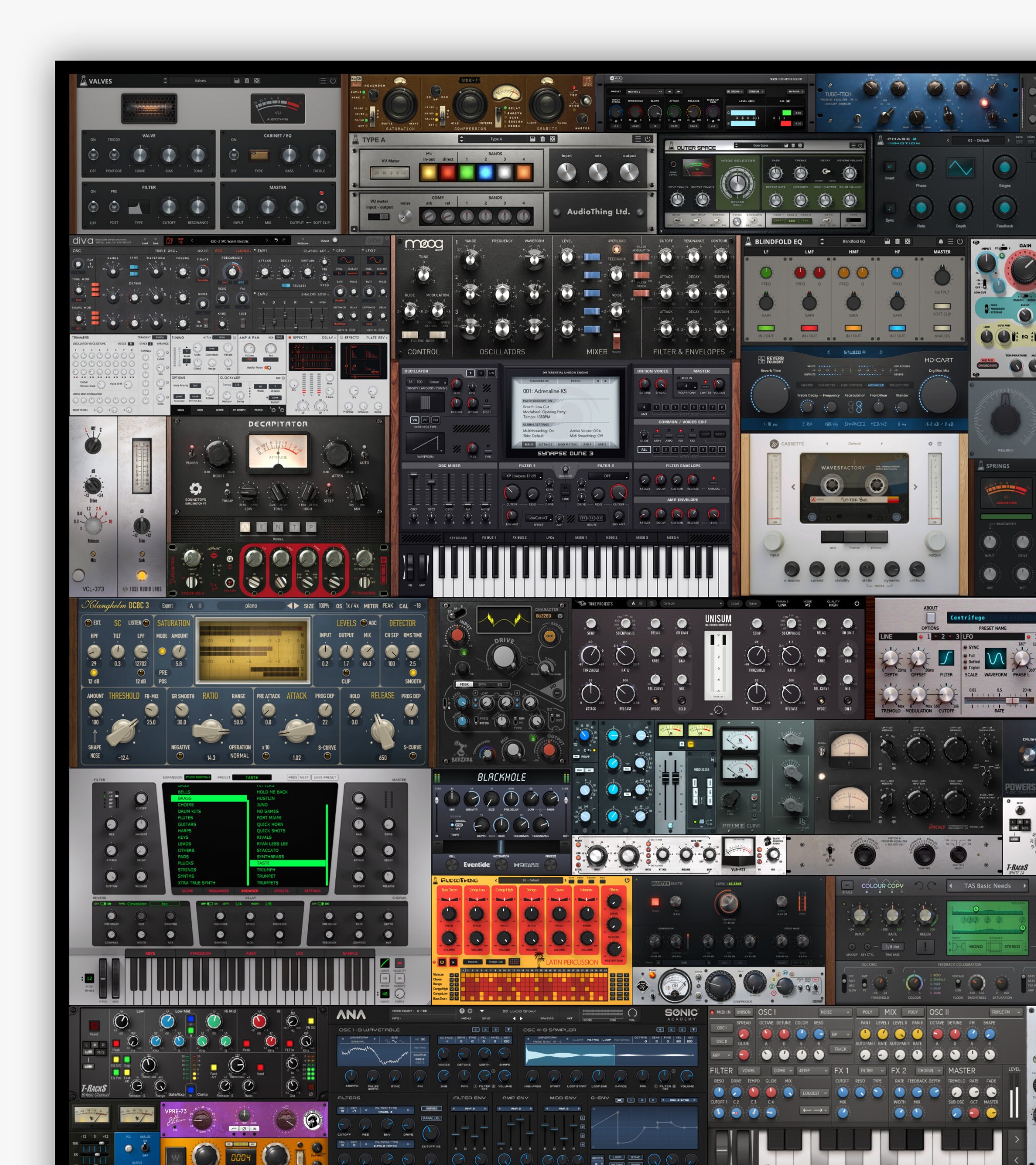 Synth Collection Rack Poster Instruments Electronic Music - Etsy