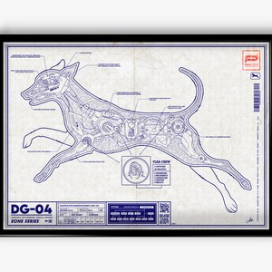 Dog Robot Prototype patent Poster Dog anatomy poster wall | Etsy