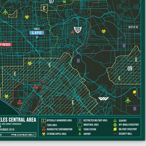 Blade Runner Map Poster Androids Philip K Dick Print Do - Etsy