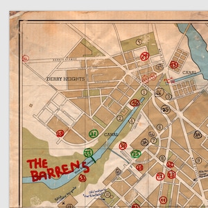 Losers Club Derry Map Poster Print Stephen King It Wall Art - Etsy UK