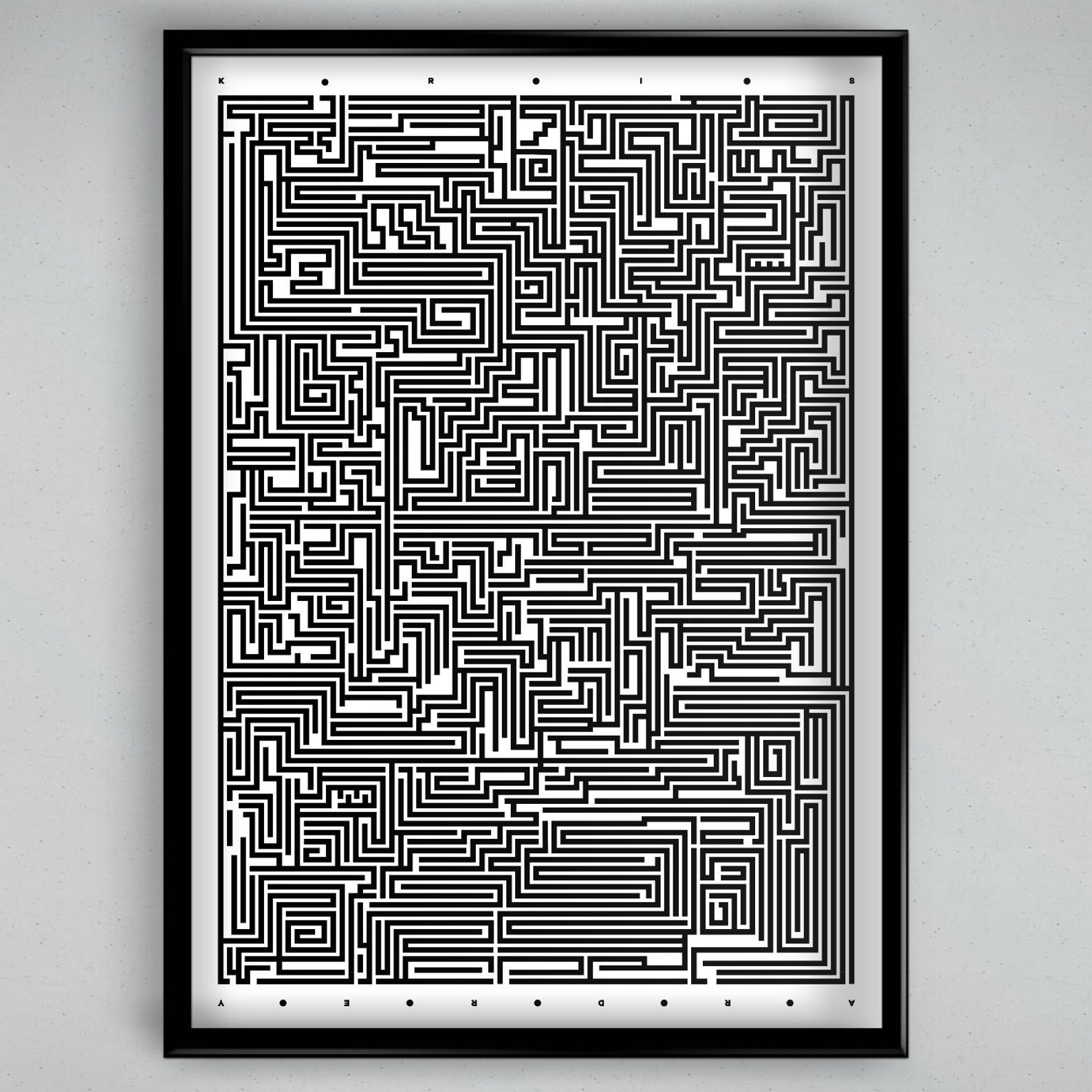 Art Maze by Kris Ardrey Labyrinth Wall Decor Modern Print | Etsy