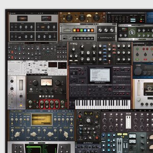 Synth Collection Rack Poster Instruments Electronic Music - Etsy