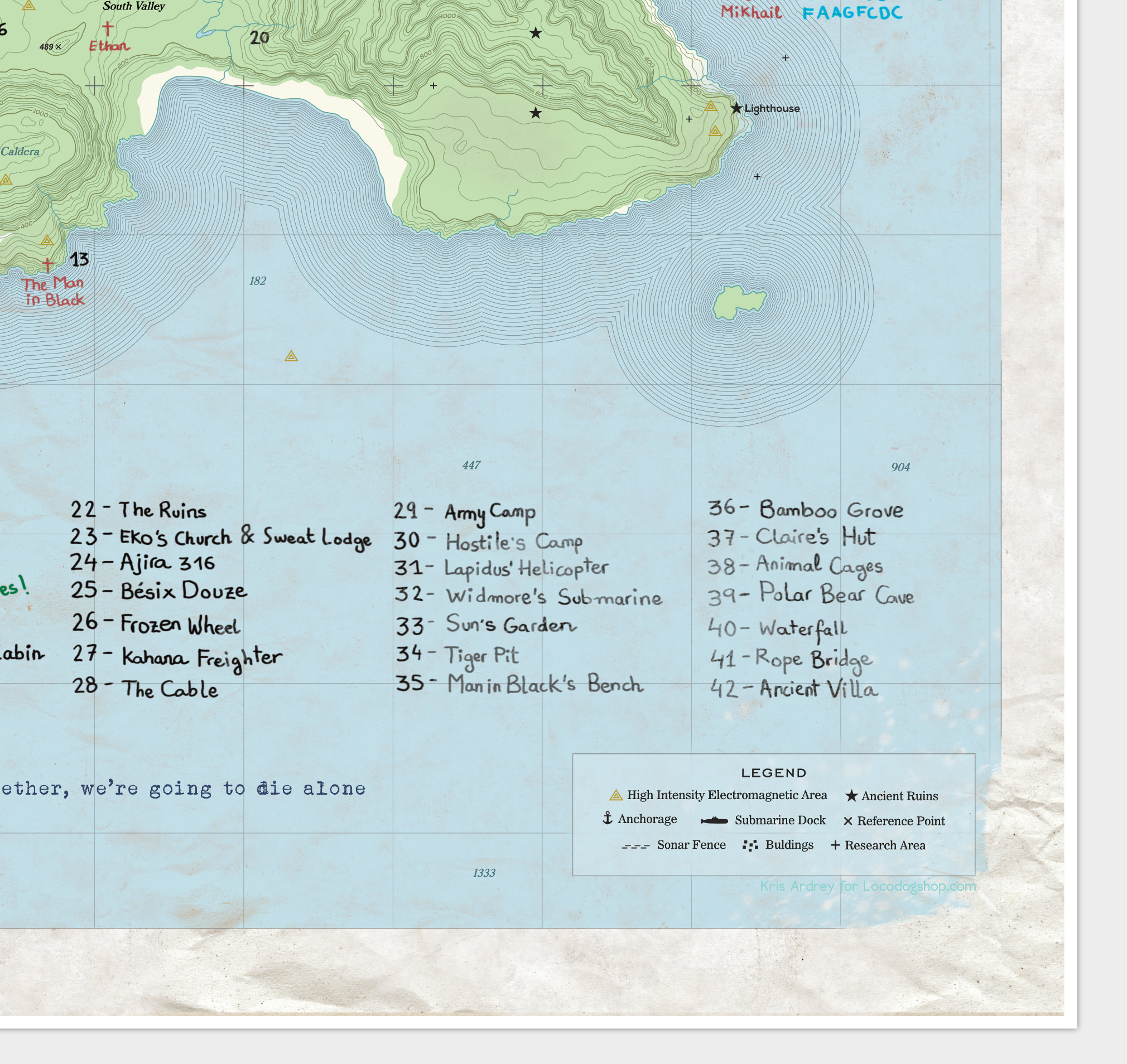 Lost Tv Show Island Map