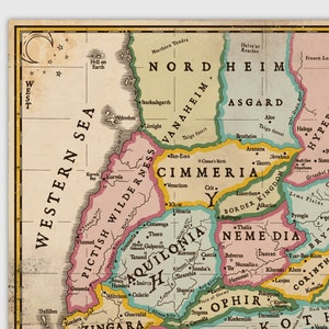 Hyboria Map Huge Poster Conan the Barbarian Print Cimmerian - Etsy