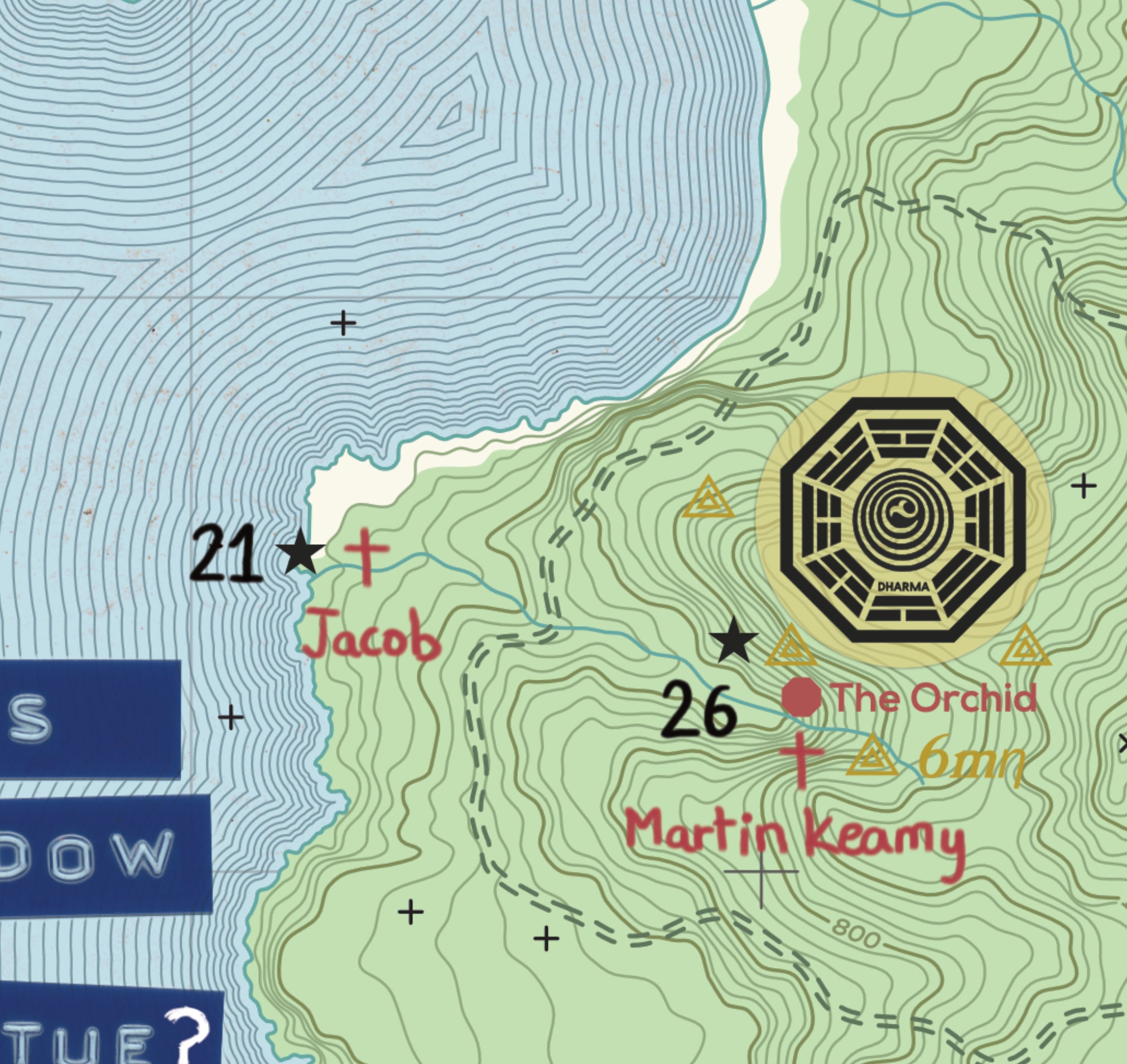 Lost Island Map Poster, Dharma Initiative Print, Lost TV Series Map ...
