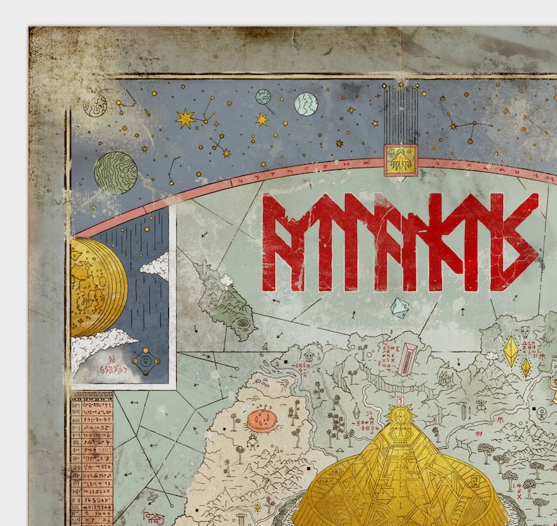 Atlantis Ancient Map Atlantis the Lost Empire Poster Ancient | Etsy