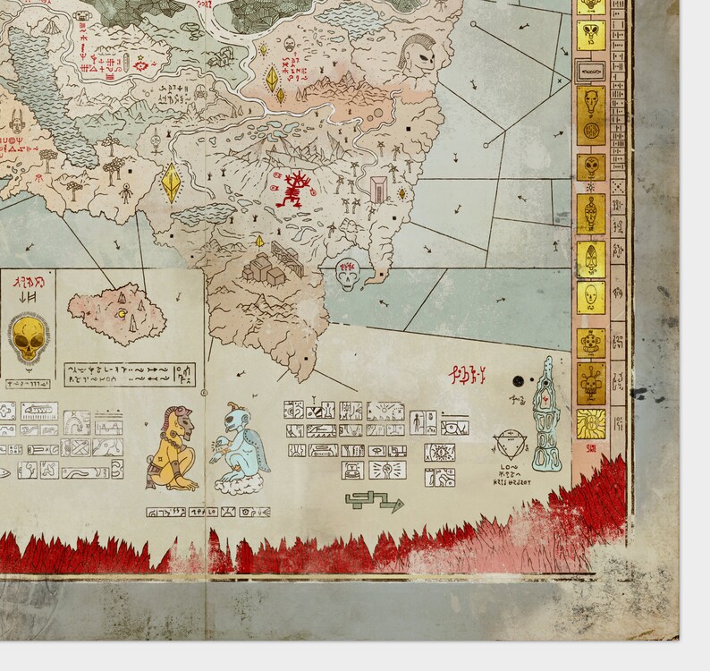 Atlantis Ancient Map Atlantis the Lost Empire Poster Ancient | Etsy