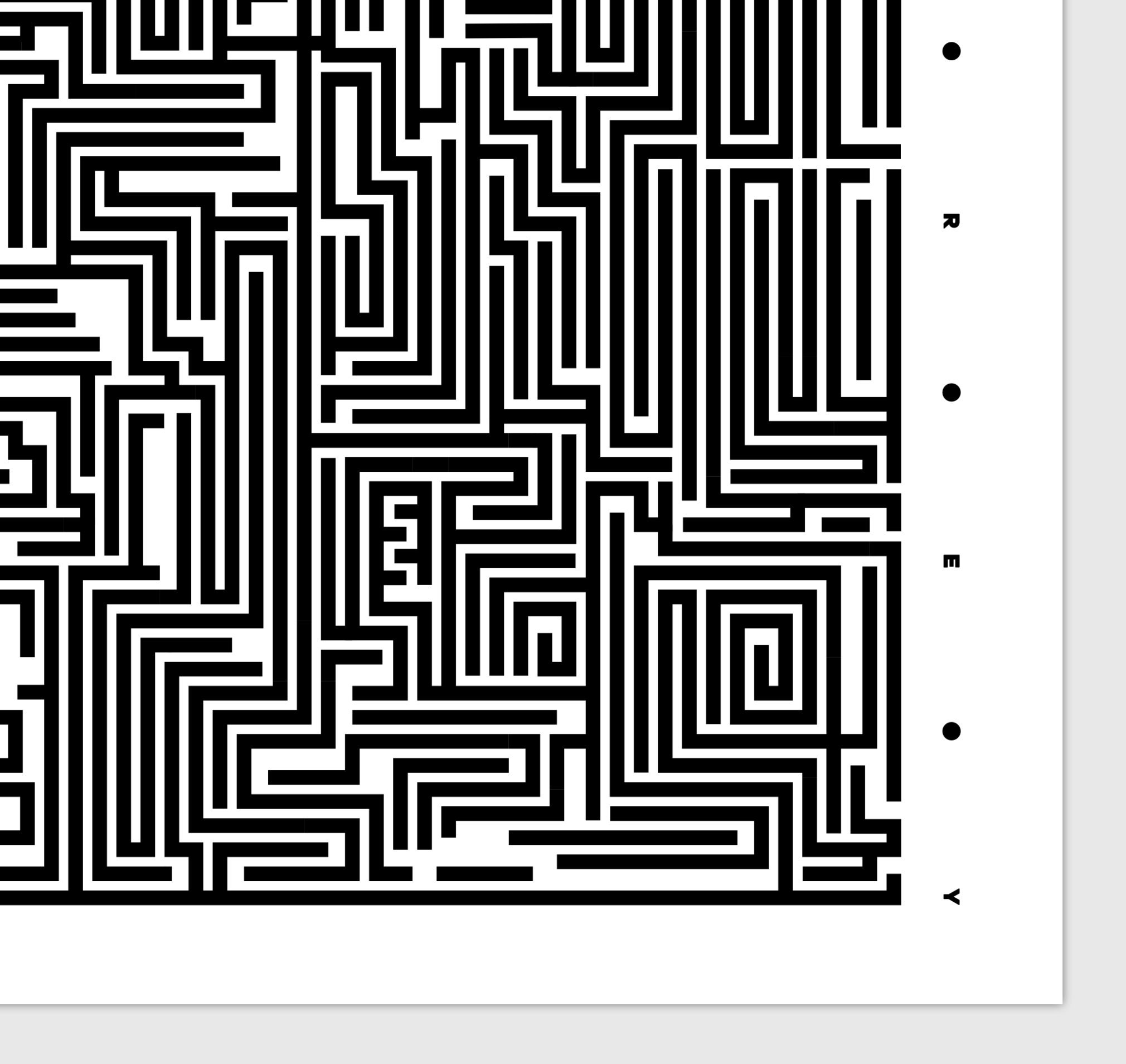 Art Maze by Kris Ardrey, Labyrinth Wall Decor, Modern Print Wall Art ...