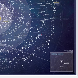 Isaac Asimov Foundation Galaxy Map Poster, the Foundation Series ...