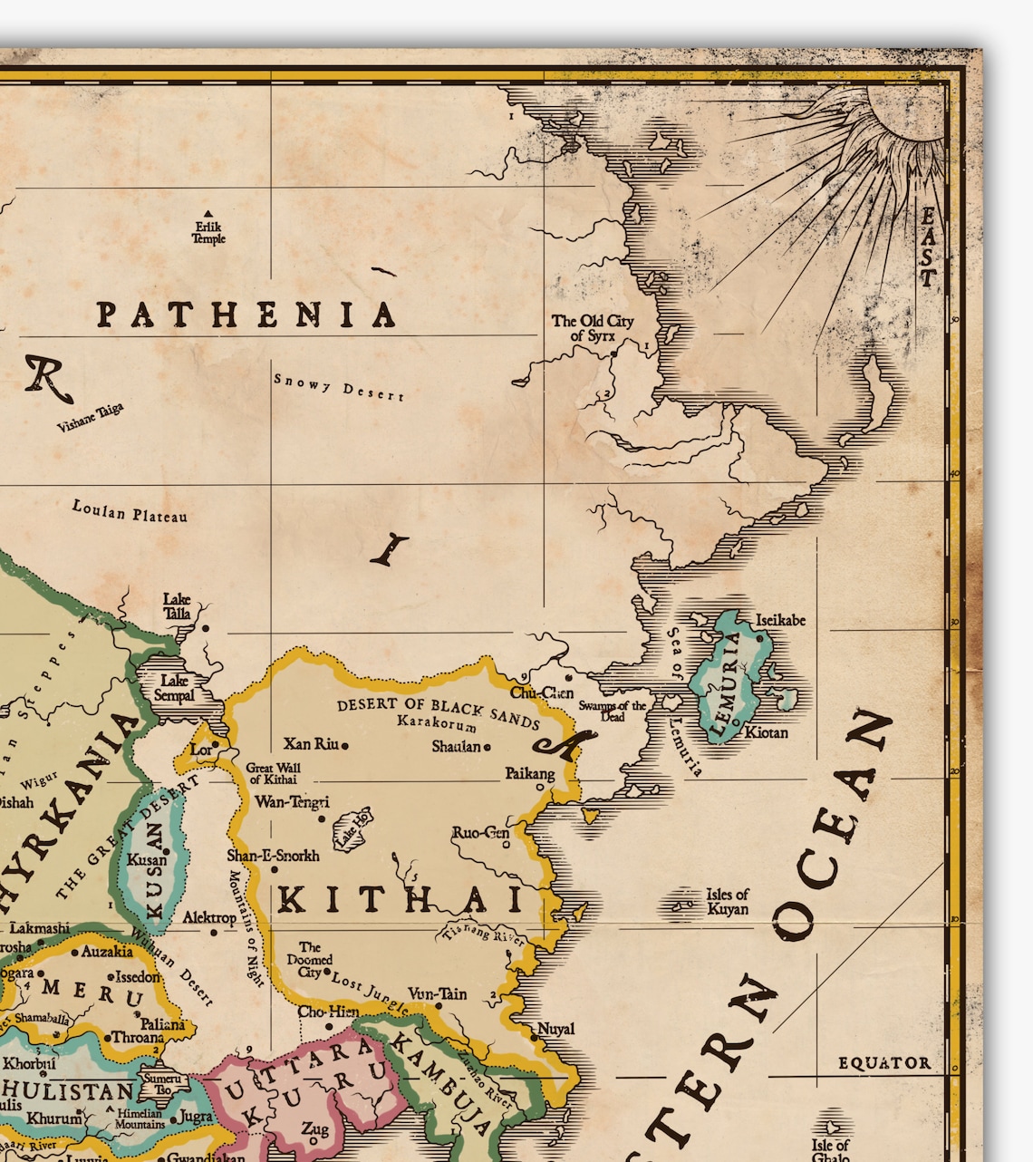 Hyboria Map Huge Poster Conan the Barbarian Print Cimmerian - Etsy