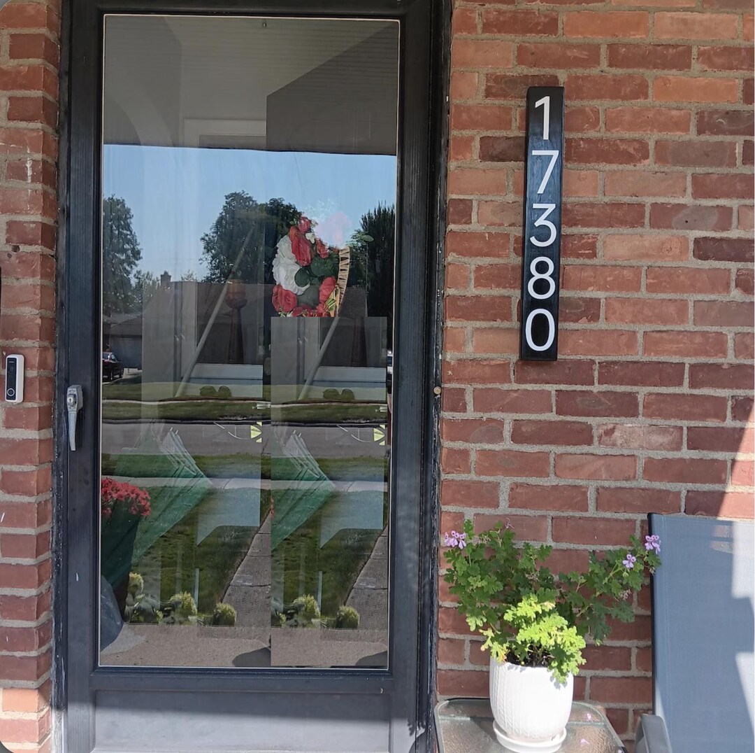 House Number Sign, Vertical Address Sign, Home Plaque, Modern Design ...