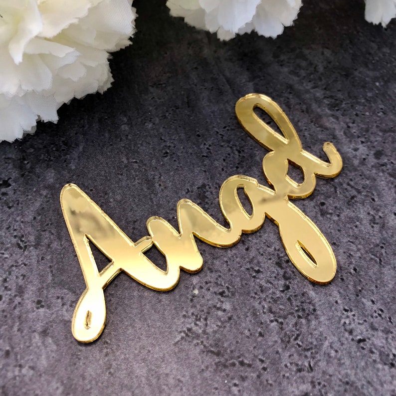 Acrylic Name Tags Personalized Wedding Name Place Cards | Etsy