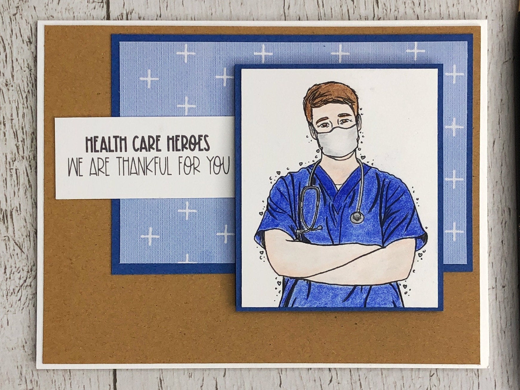 Hospital Staff Appreciation Card, Thank You Card for Doctor / Nurse ...