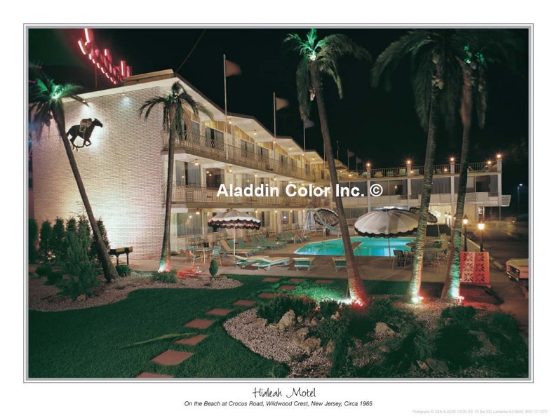 HIALEAH MOTEL Art Print, 1960's Photograph, Wildwood, NJ / Doo Wop Art ...