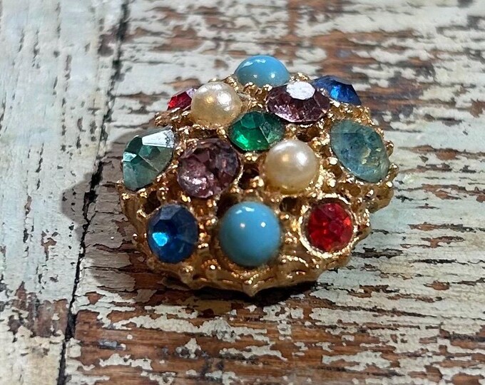 Semi Precious Stone Button - Etsy