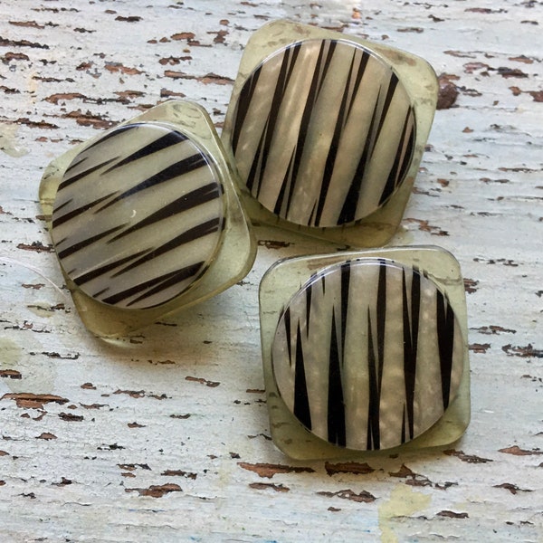 Striped Buttons - Etsy
