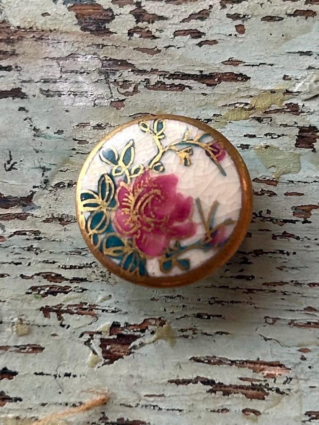 Antique Satsuma Button - Etsy