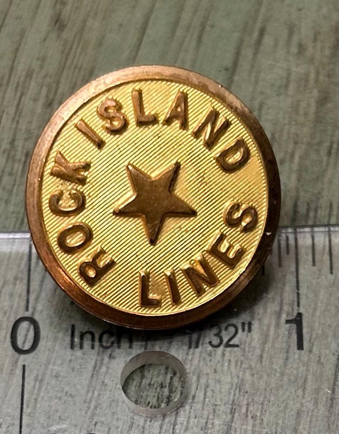 Brass Train Button - Etsy