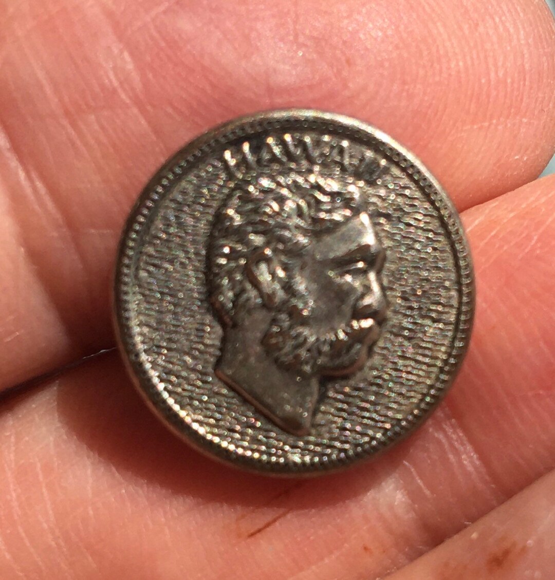 King Kalakaua Button Vintage Metal Hawaii Button. - Etsy