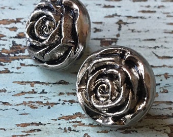 Metal Rose Buttons | Etsy