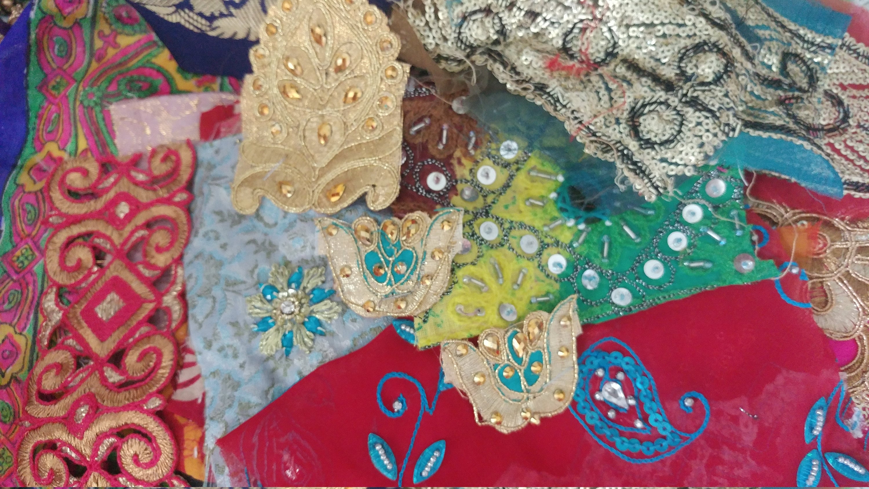 Beaded & Silk Sari Bundle 25 Pieces - Etsy