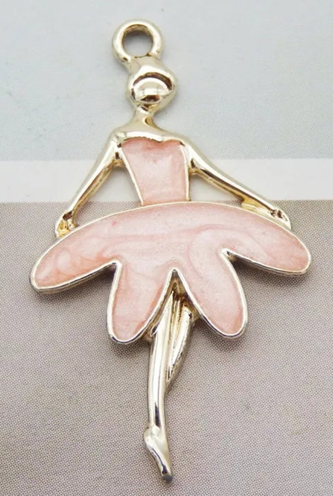 Set of 4 Pink & Gold Enamel Ballet Charms - Etsy