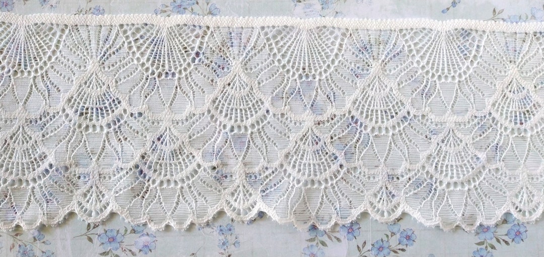 White Scallop Stretch Lace - Etsy