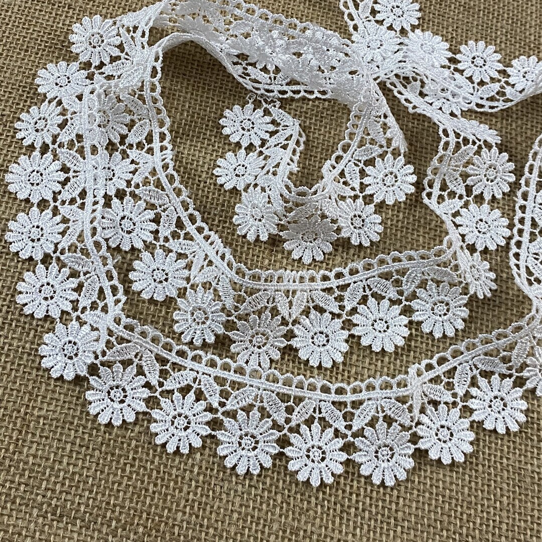 White Venice Daisy Lace - Etsy