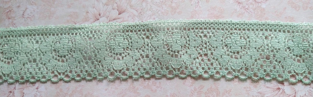 Vintage Sage Green Lace - Etsy
