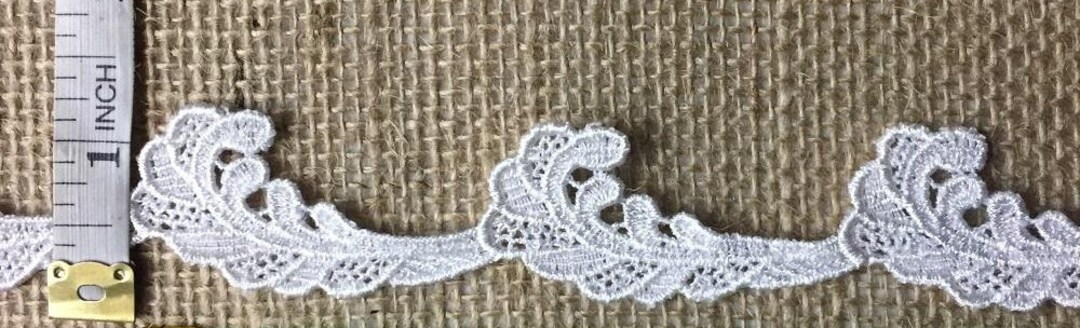 White Venice Leaf Scroll Lace - Etsy