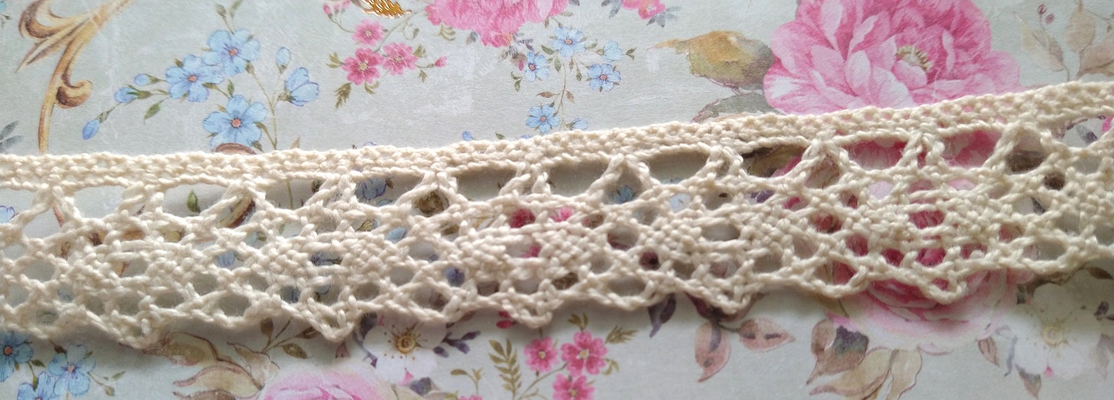 Vintage Beige Hand Knotted Lace - Etsy