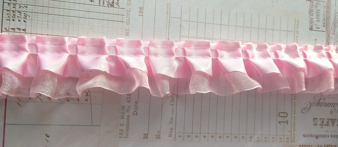 Pink Organza & Satin Box Pleated Trim - Etsy