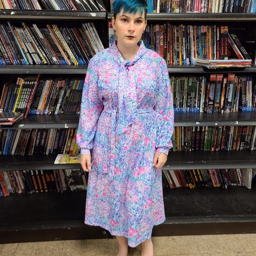 Vintage Pastel Floral 70s Cottage Core House Dress - Etsy