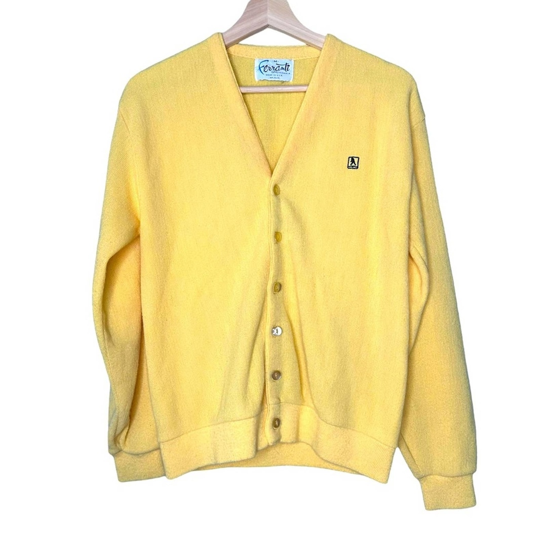 Vintage Grandpa Yellow Pages Mr. Rogers Cardigan US Size M - Etsy