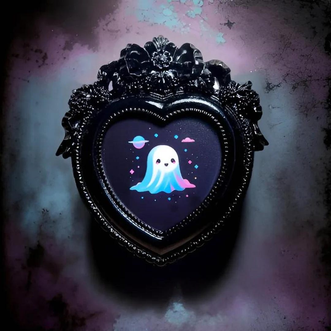 Galactic Ghost Gothic Black Ornated Mini Frame - Etsy