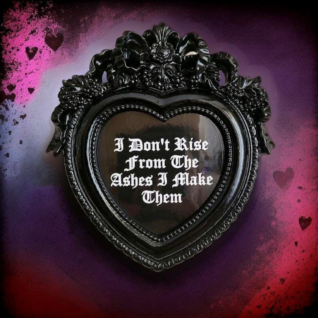 Anger Management Black Gothic Mini Frame - Etsy UK