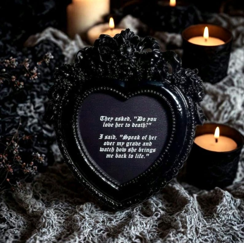 Over My Grave Black Gothic Mini Frame (duties Paid) - Etsy
