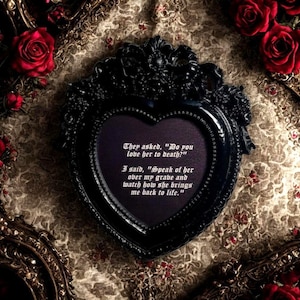 Over My Grave Black Gothic Mini Frame (duties Paid) - Etsy